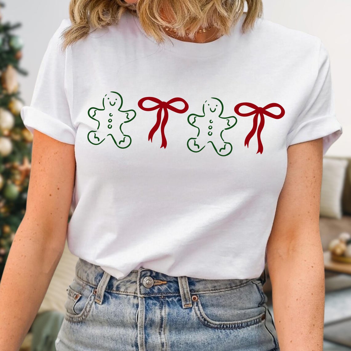 Coquette Gingerbread Shirt, Winter Holiday Girl Shirt, Gingerbread Man ...