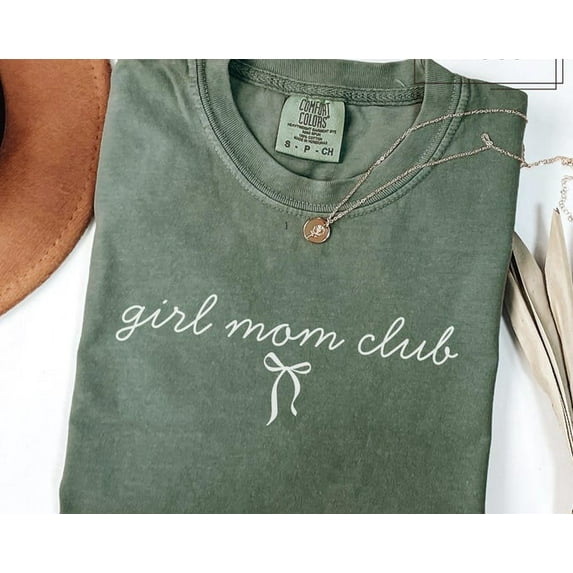 Coquette Girl Mom Club Shirt, Girl Mama , Girl Mom T-shirt, Expecting ...