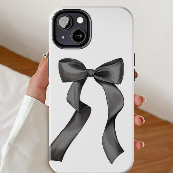 Coquette Girly Minimalist Preppy Pink Ribbon Bow Phone Case 11 12 13 14 ...