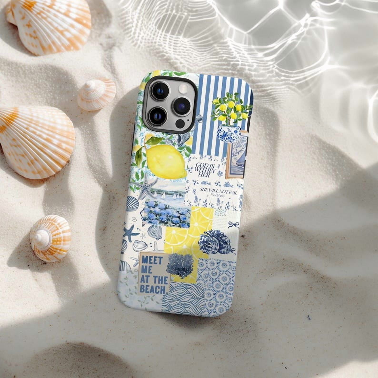 Coquette Italian Summer Collage iPhone Case - Coastal Beachy Tropical ...
