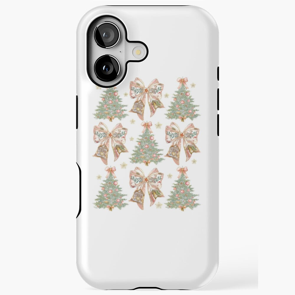 Coquette Jesus Christmas Bow Tree Phone Case 17 16 15 14 13 12 11 Pro ...
