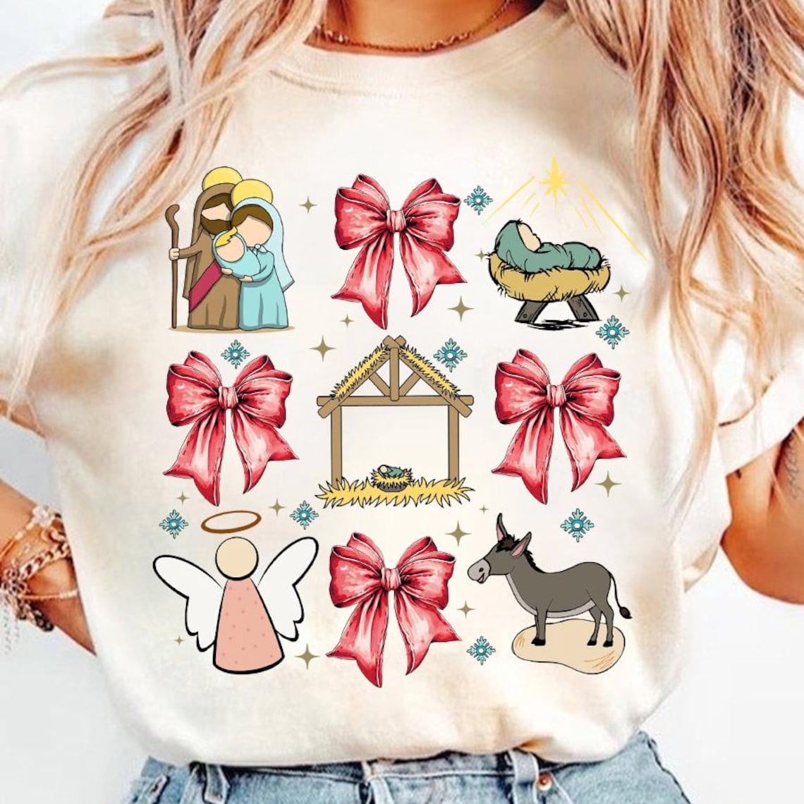 Coquette Jesus Winter Holiday, Baby Jesus, Christian Winter Holiday ...