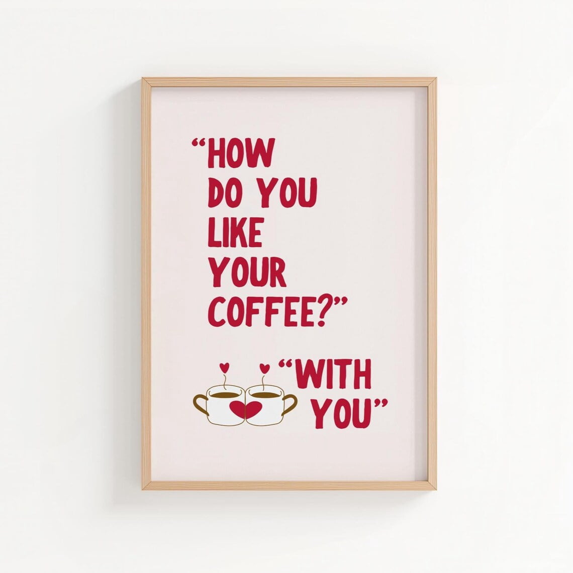 Coquette Kitchen Valentines Day Romantic Love Wall Art, Unframed Canvas ...