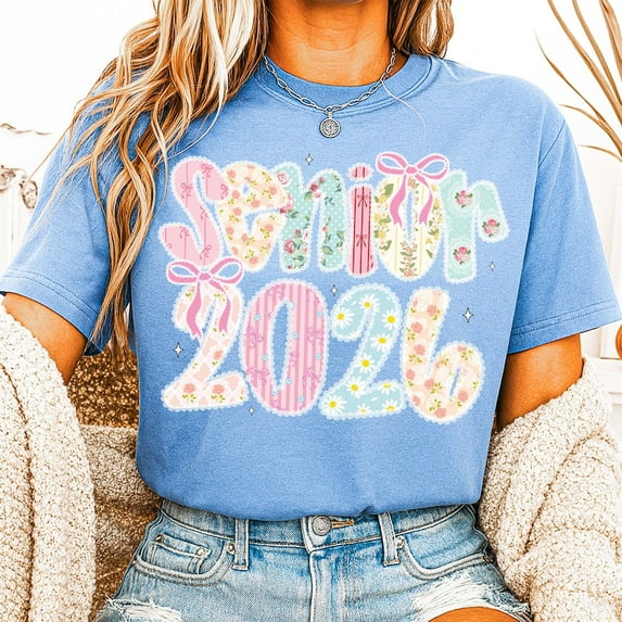 Coquette Lace Graduation Senior 2026 Shirt, Preppy Class Of 2026 Shirt ...