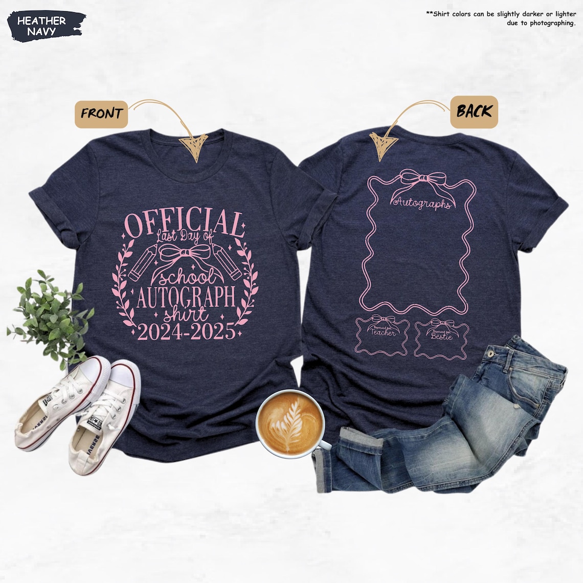 Coquette Last Day Of School Shirt, Autograph School Tee, Teacher Gift ...