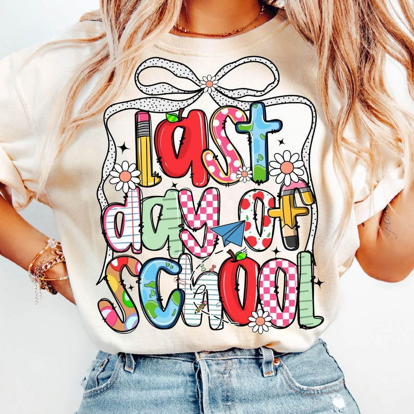 Coquette Last Day of School Shirt, Teacher School Shirt, Summer Teacher ...
