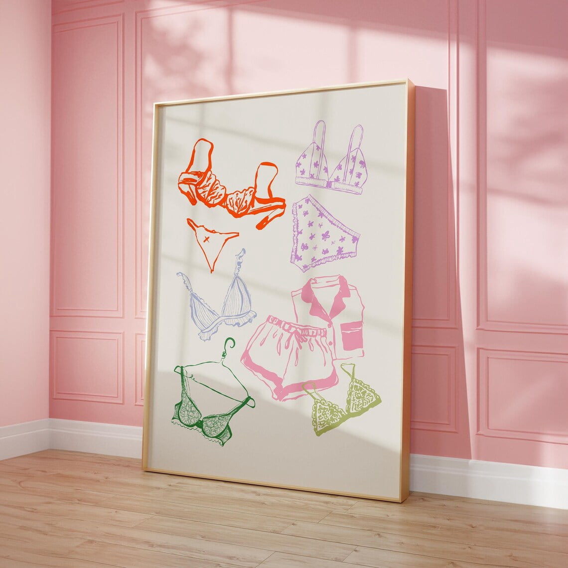 Coquette Laundry Print, Cute Apartment Wall Art, Unframed Paper Poster ...