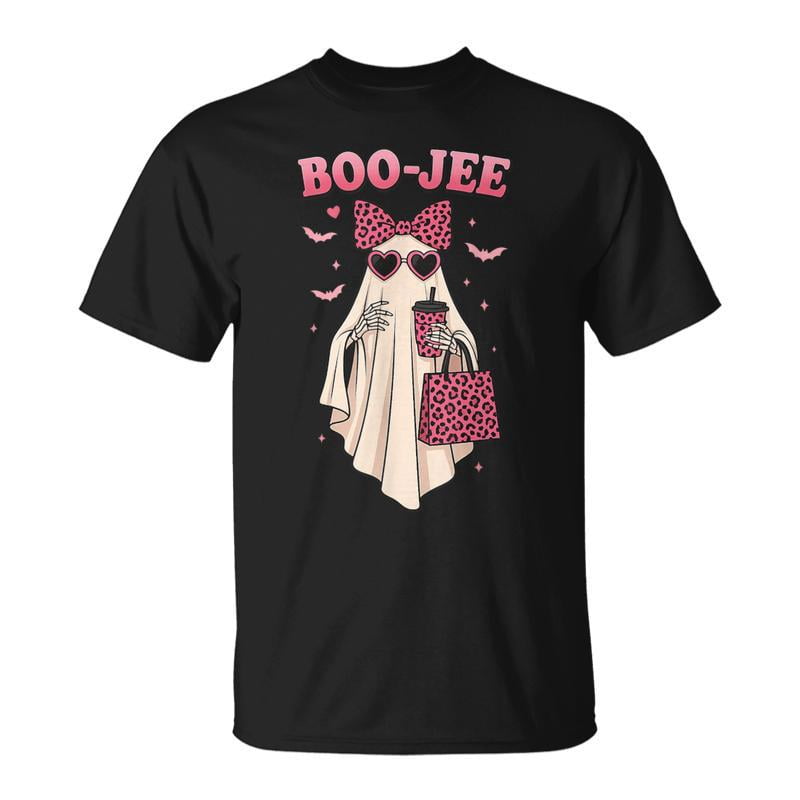 Coquette Leopard Ghost Coffee Boo Jee Halloween Boujee Ghost TShirt ...