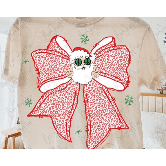 Coquette , Leopard , Preppy Santa , Girly Design , , Sublimation ...