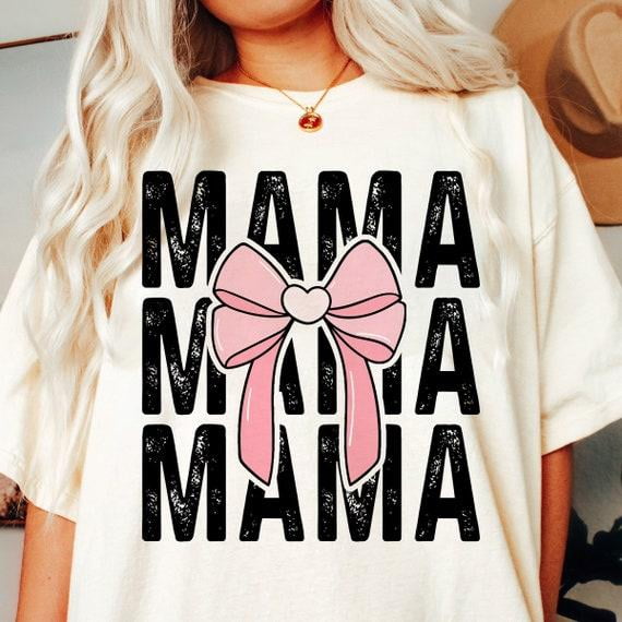 Coquette Mama Shirt, Mama Mini Tee, Trendy Cherry Shirt, Soft Girl Tee ...