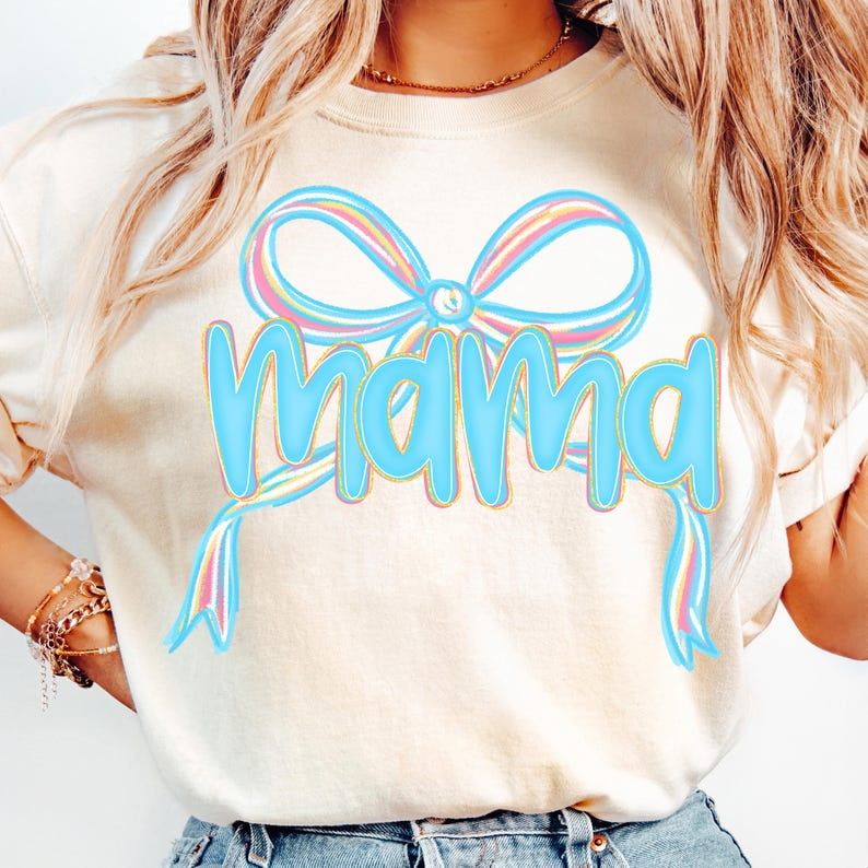 Coquette Mama and Mini T-Shirt Set, Preppy Mommy and Me Graphic Tees ...