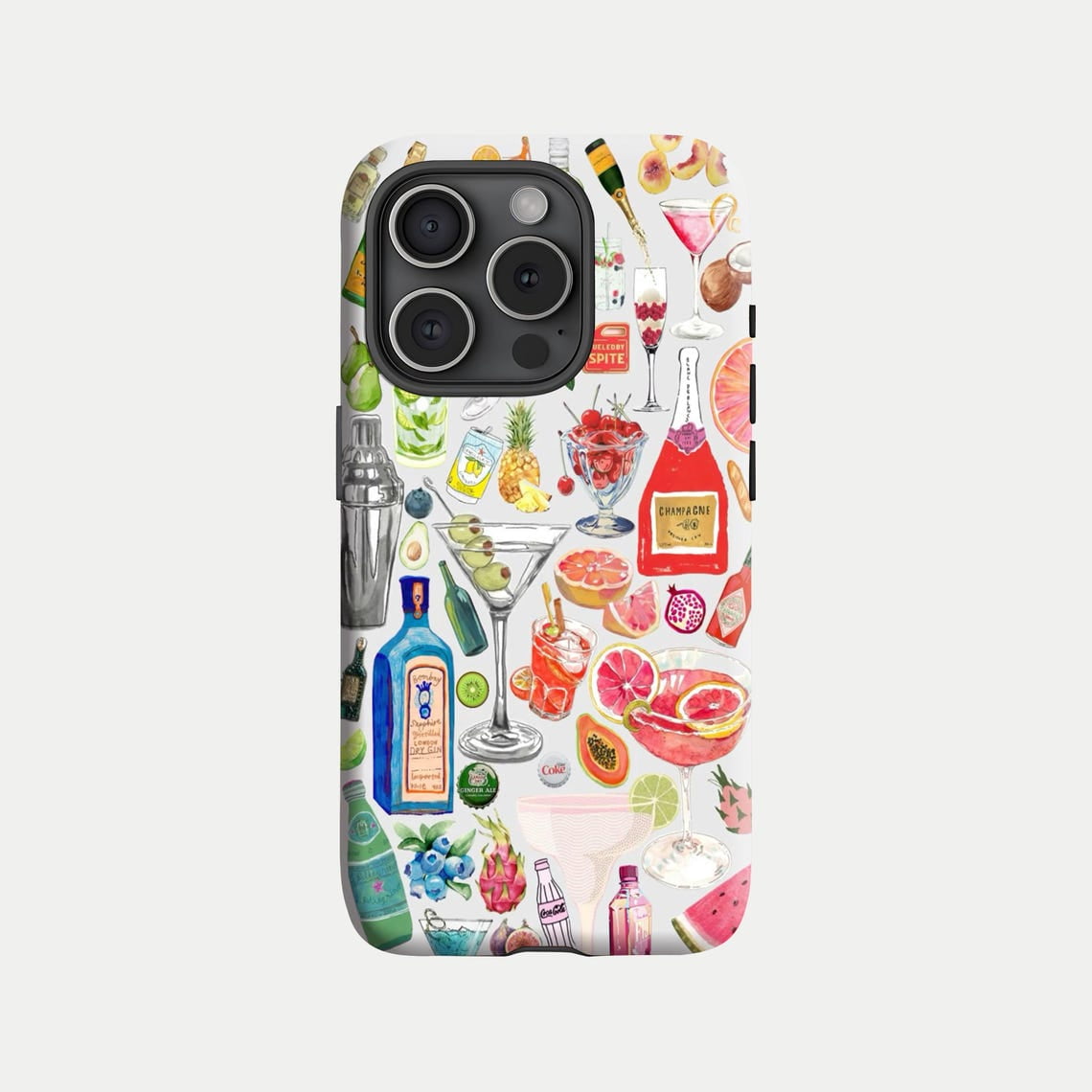 Coquette Martini Cocktail Y2K Collage Protective Aesthetic Phone Case ...