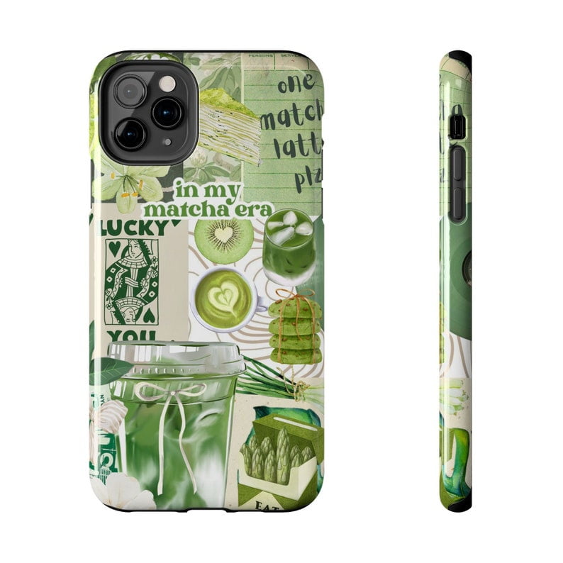 Coquette Matcha Latte Aesthetic Collage Phone Case for iPhone 11 12 13 ...