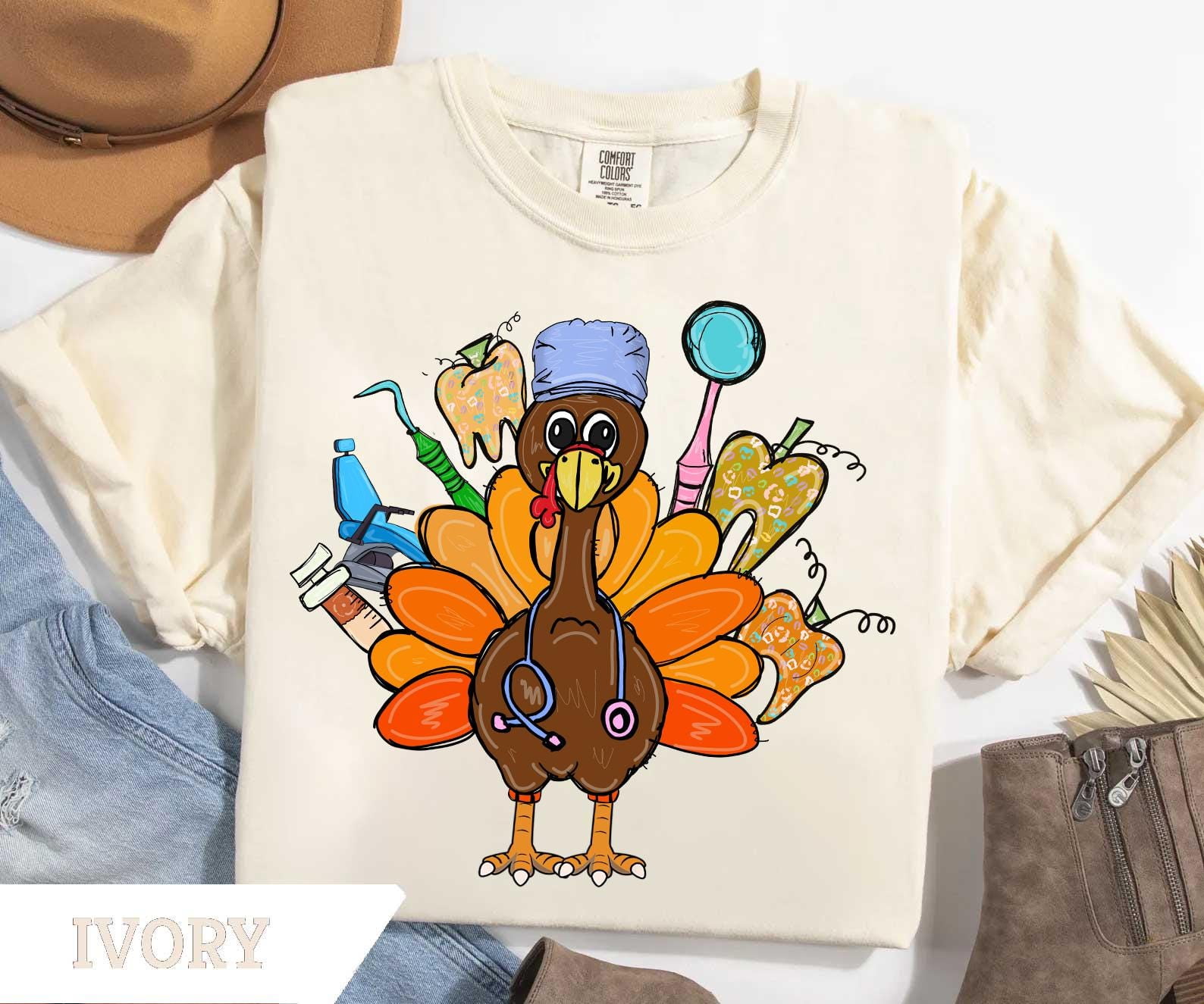 Coquette Nurse T-Shirt, Nurse Turkey Sweatshirt, Thanksgiving Nurse ...