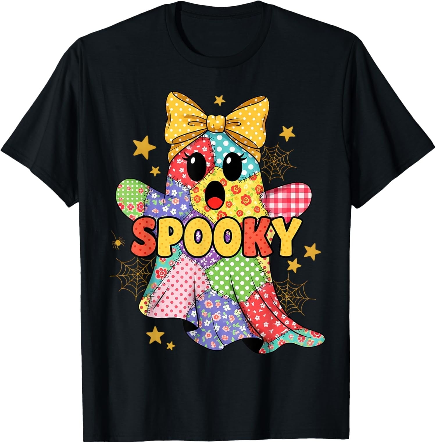 Coquette Patchwork Ghost Tee – Cute & Spooky Halloween Style - Walmart.com