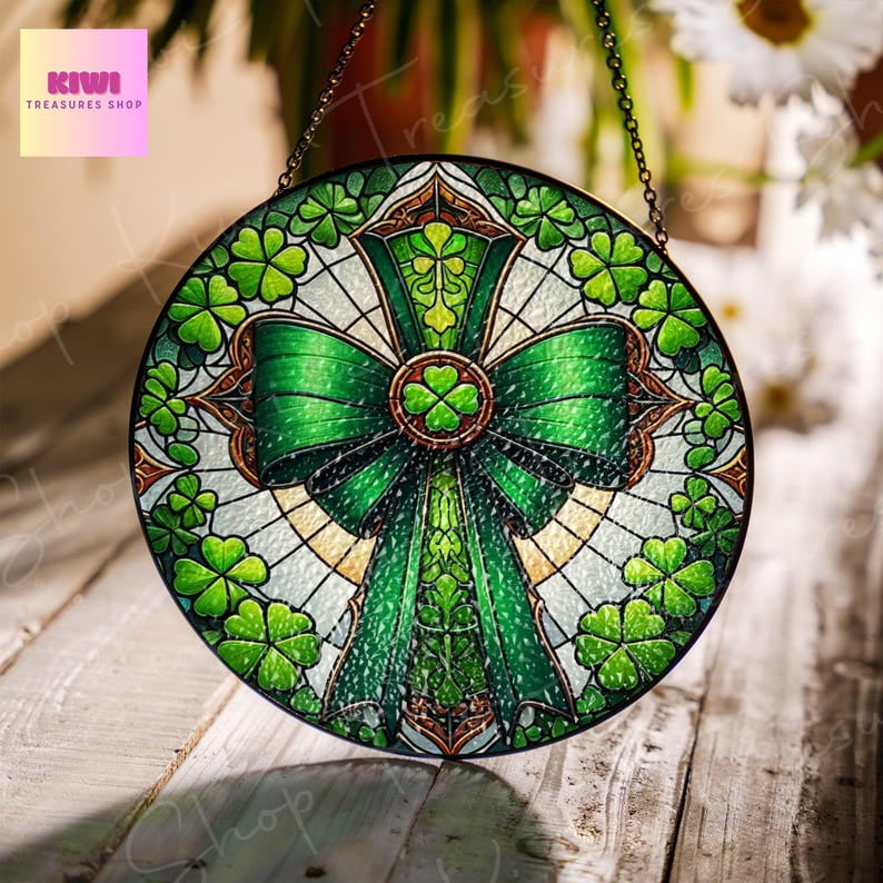 Coquette Patrick Cross GLASS Suncatcher Hanging, Ireland Wall Art ...