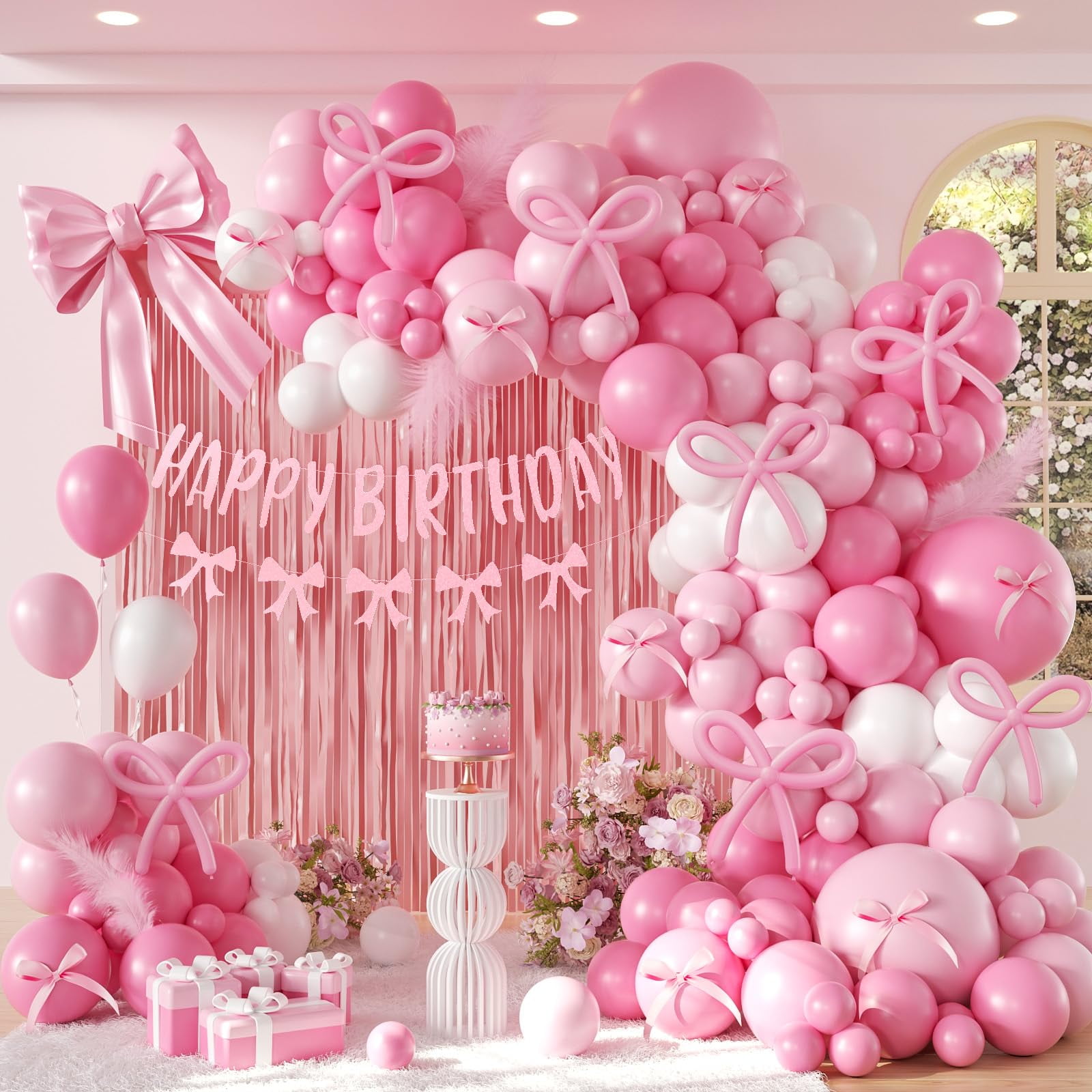 Coquette Pink Birthday Decorations for Adults ZLK1 and women Light Pink ...
