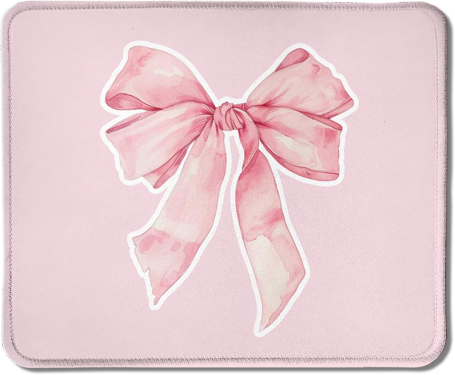 Coquette Pink Bow Aesthetic Mouse Pad, Cute Preppy Girly Pink Bow Mouse ...