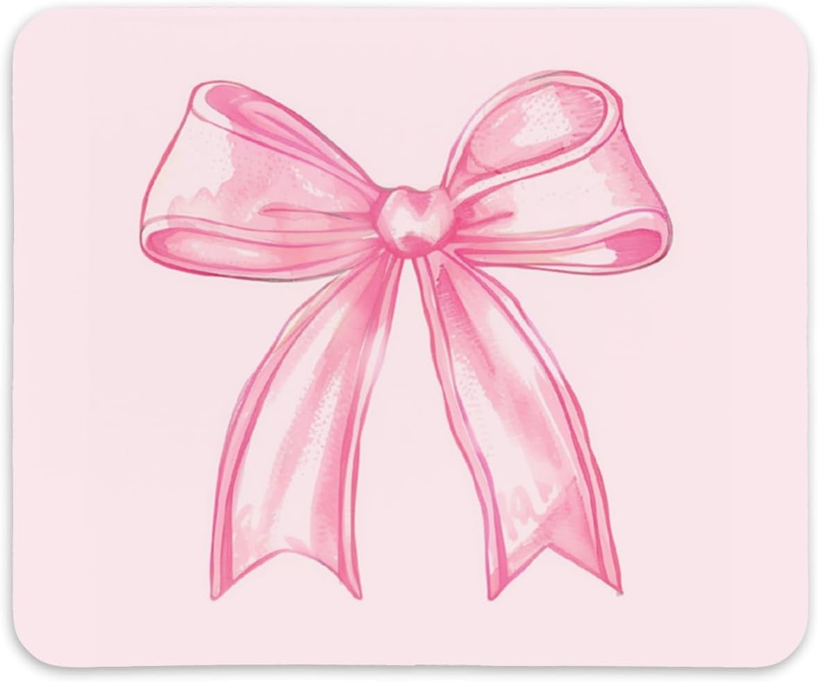 Coquette Pink Bow Mouse Pad,Trendy Mouse Pad,Preppy Cute Mouse pad for ...