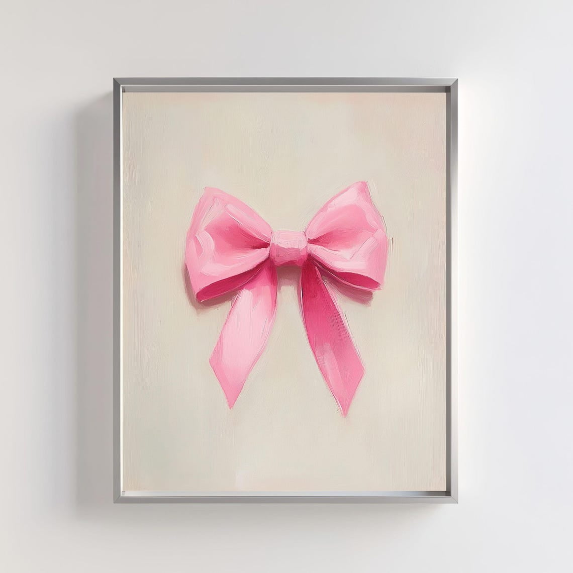Coquette Pink Bow Wall Art, Feminine Ribbon, Pastel Decor For College ...