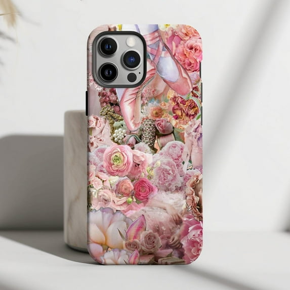 Coquette Pink Floral Ballet Collage Phone Case 17 16 15 14 13 12 11 Pro ...