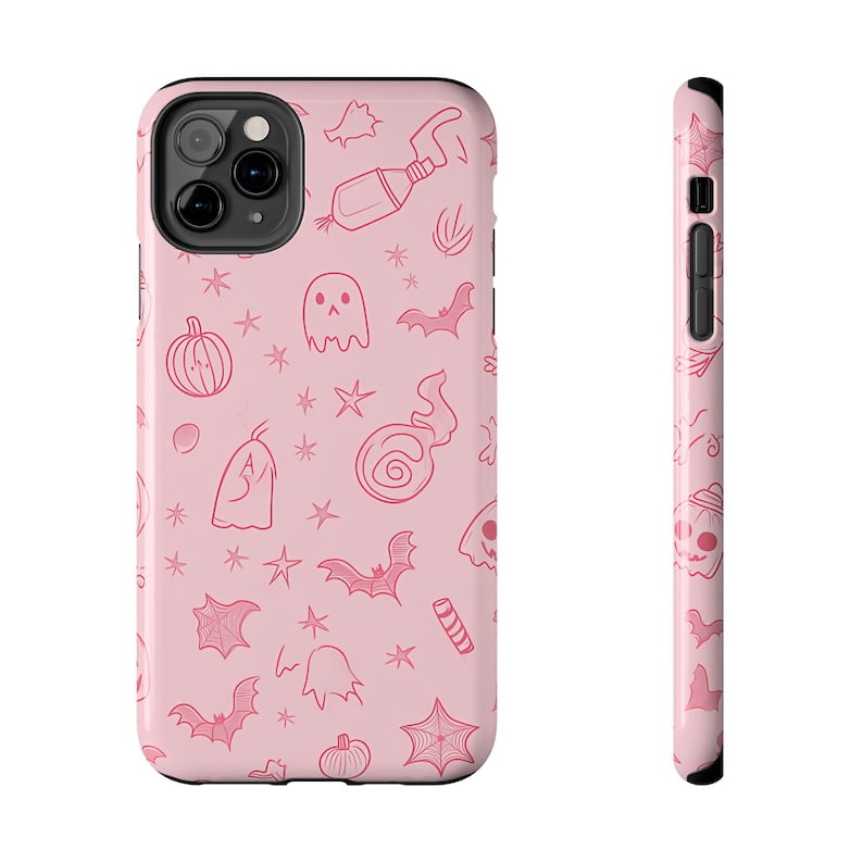 Coquette Pink Halloween Collage Spooky Phone Case for iPhone 11 12 13 ...