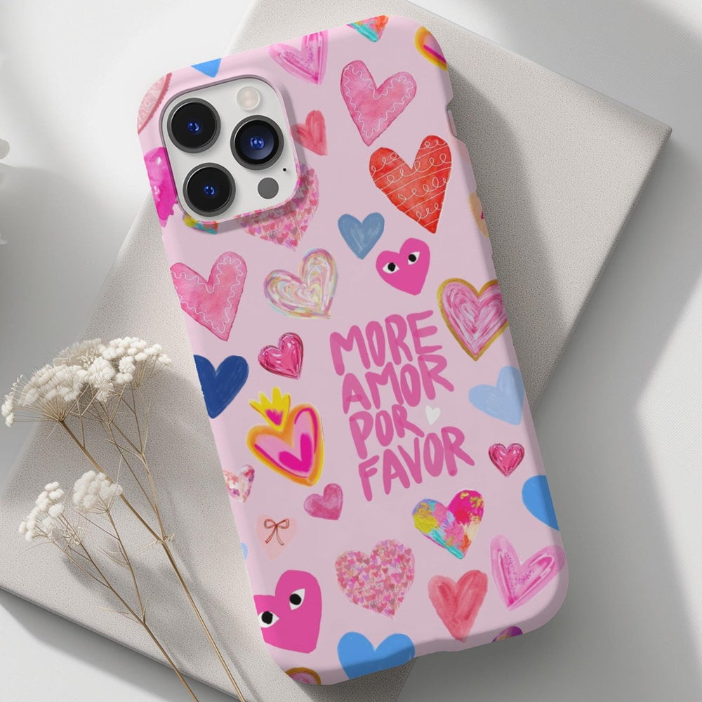Coquette Pink Preppy More Amore Phone Case with iPhone 17 to 11 Pro Max ...