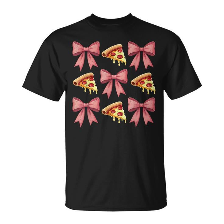 Coquette Pizza Cute Pink Bows Aesthetic Girl T-Shirt – Adorable Kawaii ...