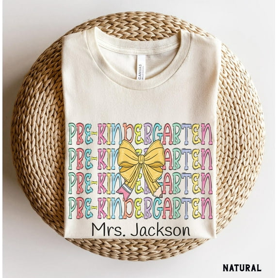 Coquette Pre K Trendy Pre-K Grade Teacher Team Shirts, Retro Back to School TFirst Day of Pre ...