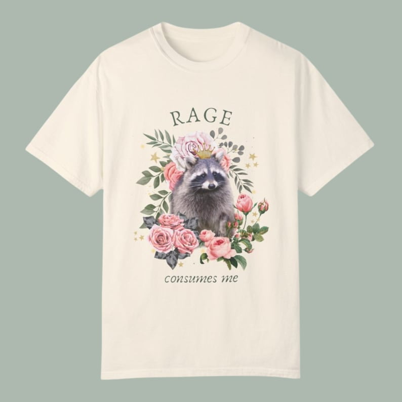 Coquette Raccoon Shirt, Weirdcore Clothing, Cottagecore, Retro Vintage ...