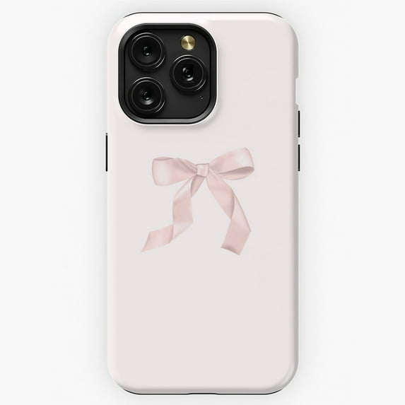 Coquette Ribbon Bow Soft Pink Pattern iPhone Case 17 16 15 14 13 12 11 ...