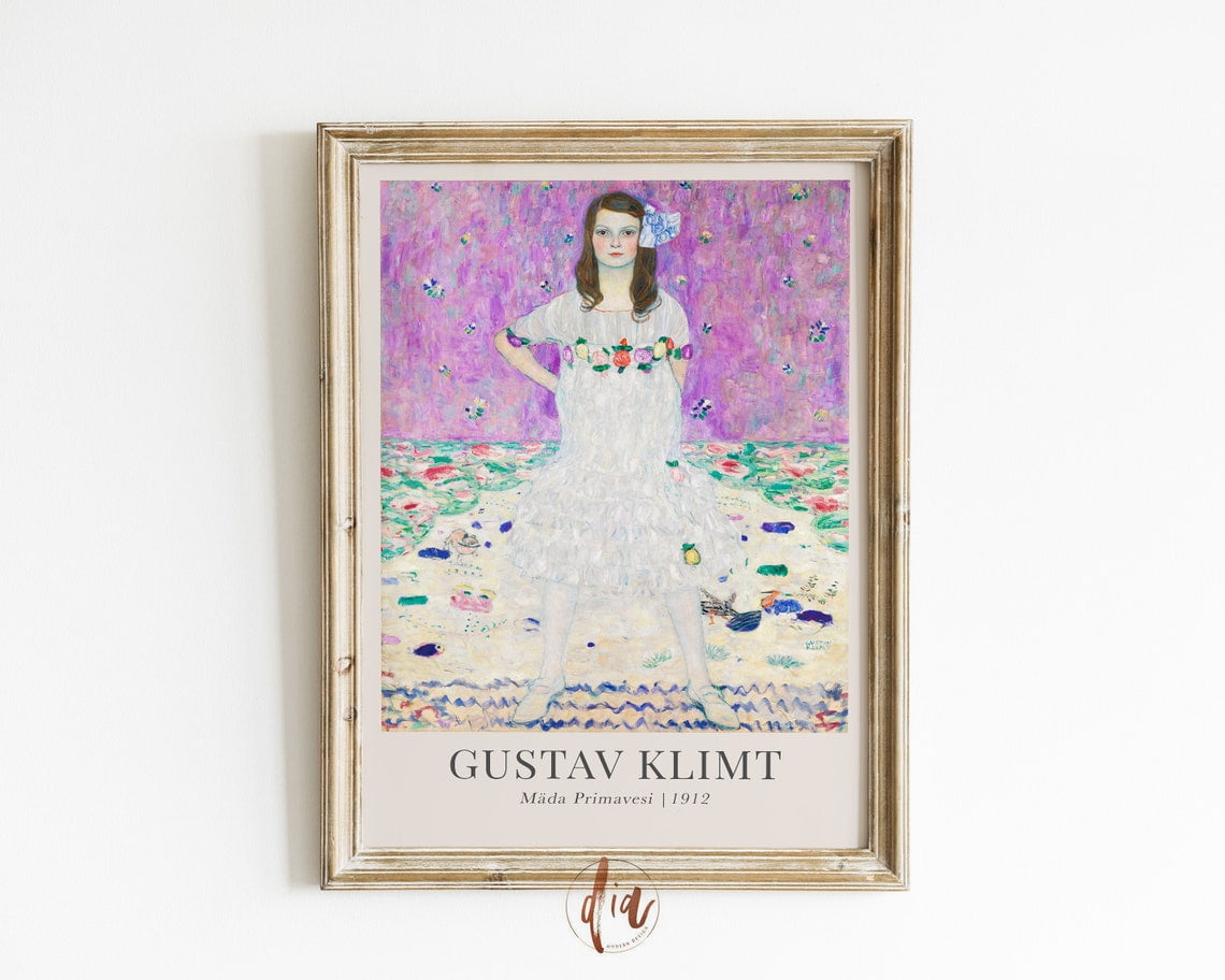 Coquette Room Decor, Gustav Klimt Print, Klimt Poster Mada, Portrait Of ...
