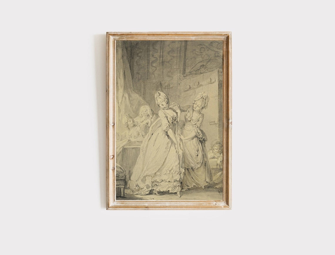 Coquette Room Decor Wall Art, Rococo Art, Renaissance Dress, 18Th ...
