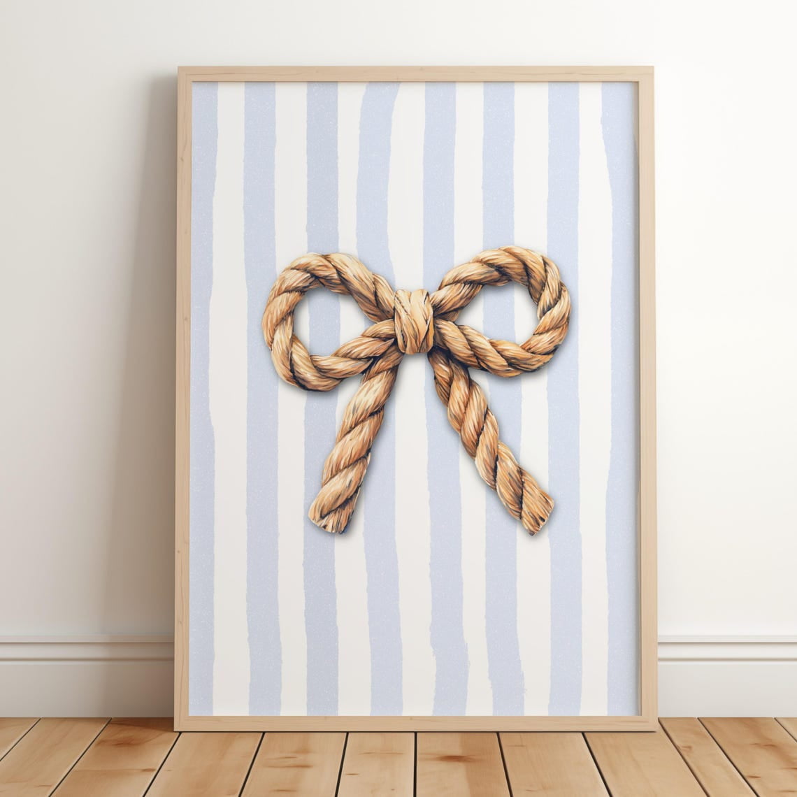 Coquette Rope Bow Wall Art Fisherman Aesthetic Nautical Preppy Digital ...