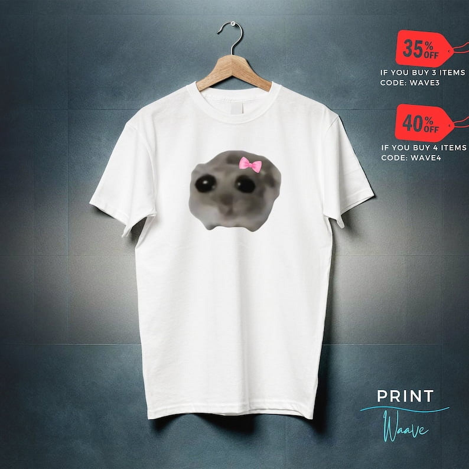 Coquette Sad Hamster Funny Meme Shirt Crying, Funny Hamster Meme Cry ...