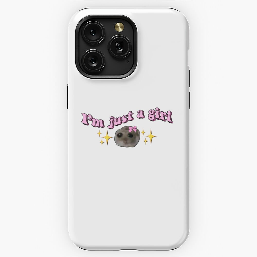 Coquette Sad Hamster Meme Funny Quote iPhone Case 17 to 11 Pro Max ...