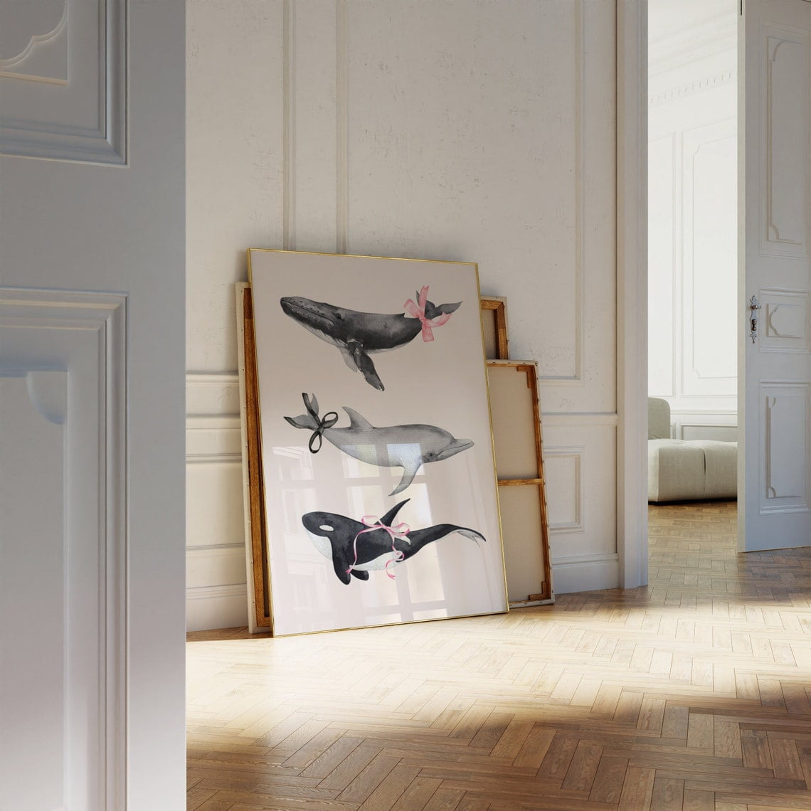 Coquette Sea Animal Poster Whale Dolphin Orca Coastal Aesthetic Summer ...