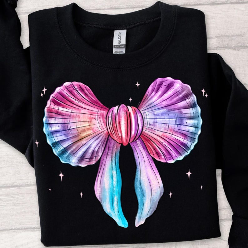 Coquette Seashell Sweatshirt, Retro Summer Beach Shirt, Coastal Summer ...