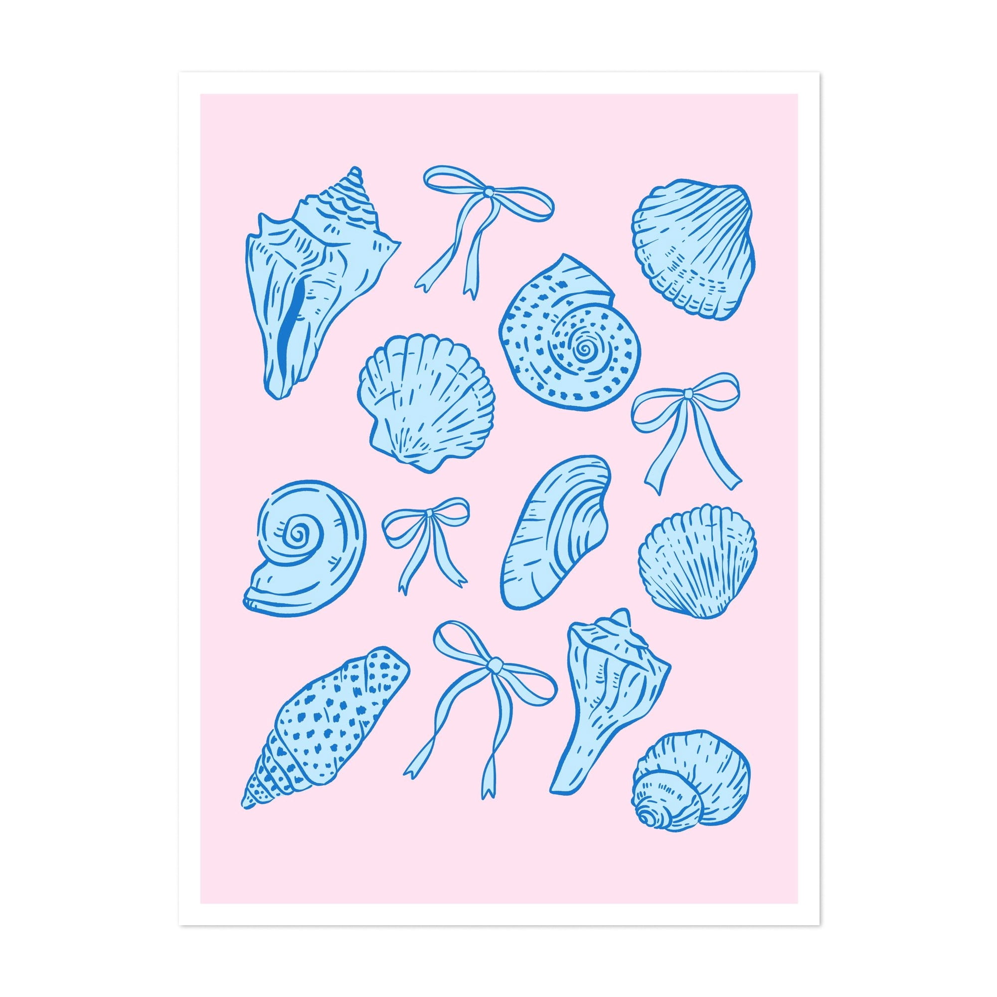 Coquette Seashells - Digital Art Marine Life Nautical Beach House ...