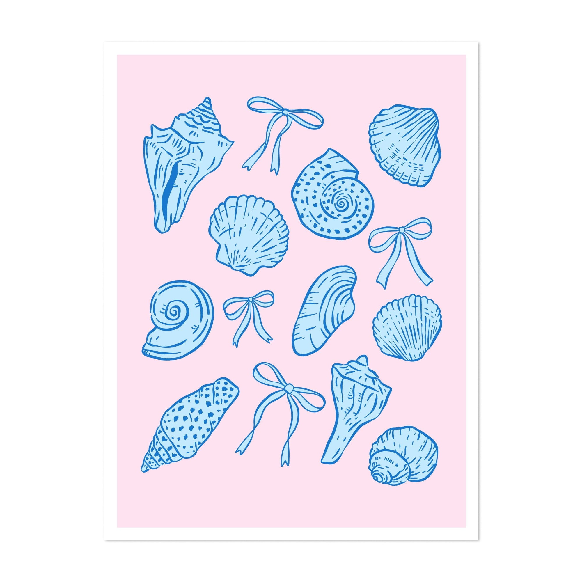 Coquette Seashells - Digital Art Marine Life Nautical Beach House ...