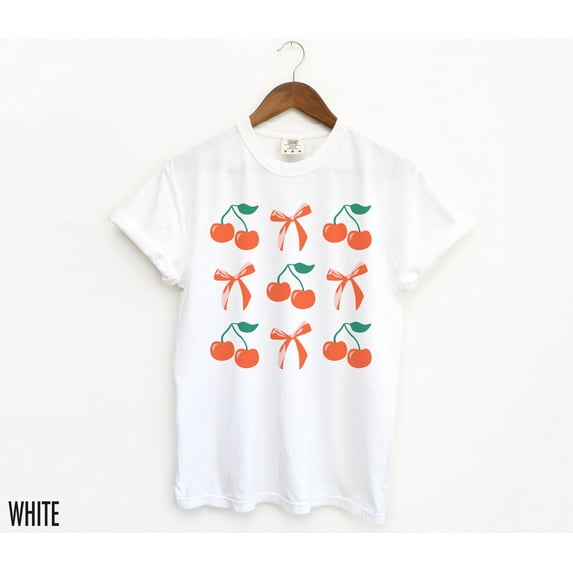Coquette Shirt, Cherry Coquette, Cherry Bow Shirt, Cherries T-Shirt ...