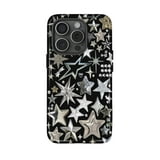 Coquette Silver Star Dark Aesthetic Collage Case for iPhone 17 11 12 13 ...