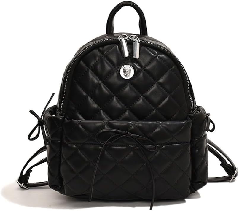 Coquette Small Backpack Purse Bow Tie Balletcore Quilted Backpack Women ...