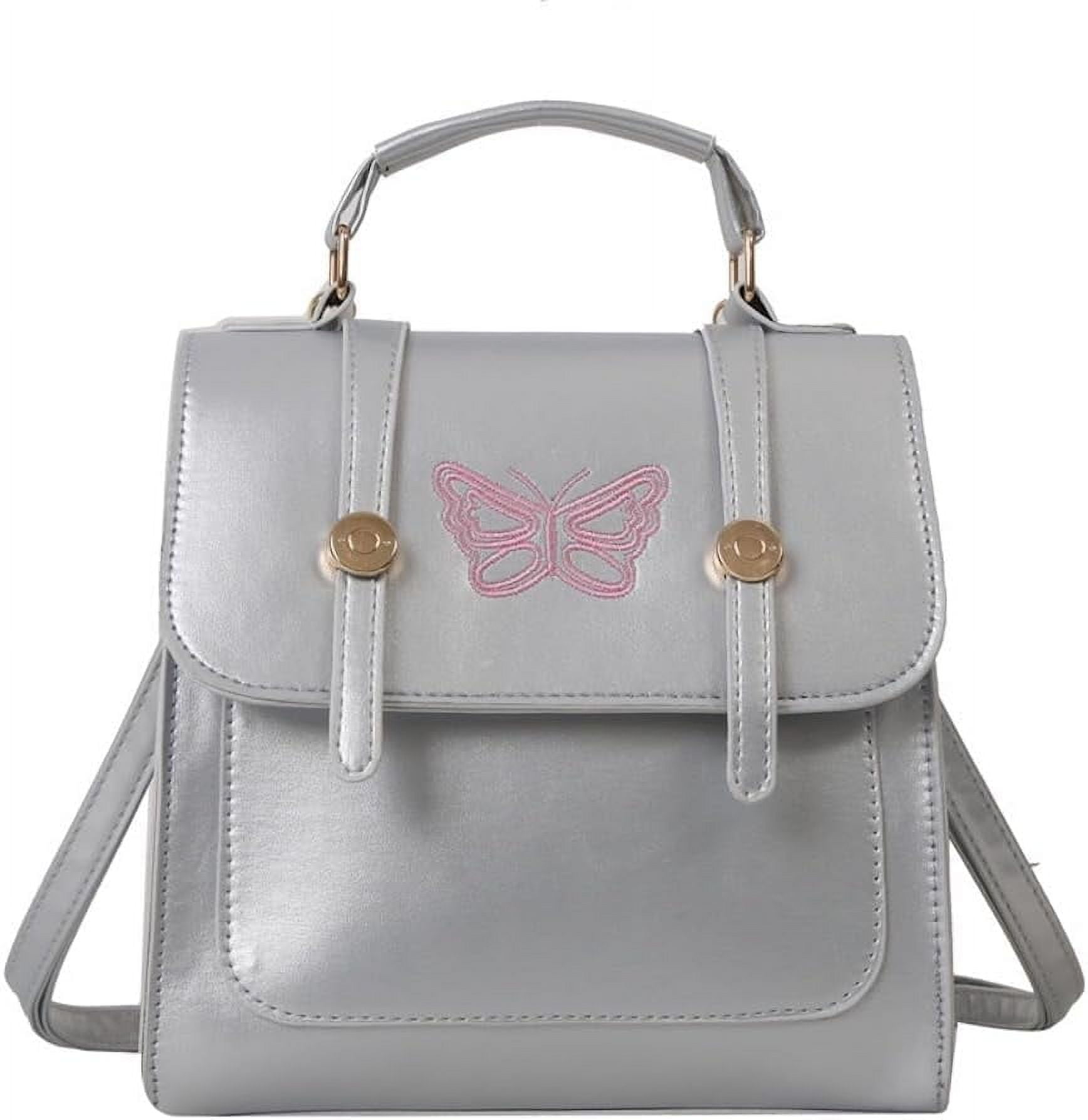 Coquette Small Backpack Purse Pink Butterfly Y2K Embroidery Balletcore ...