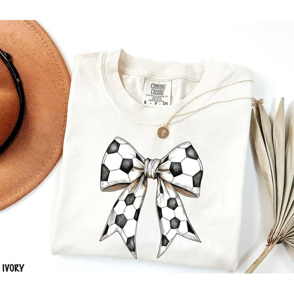 Coquette Soccer Shirt, Soccer Mom Shirt, Soccer Bow T-Shirts for Women ...