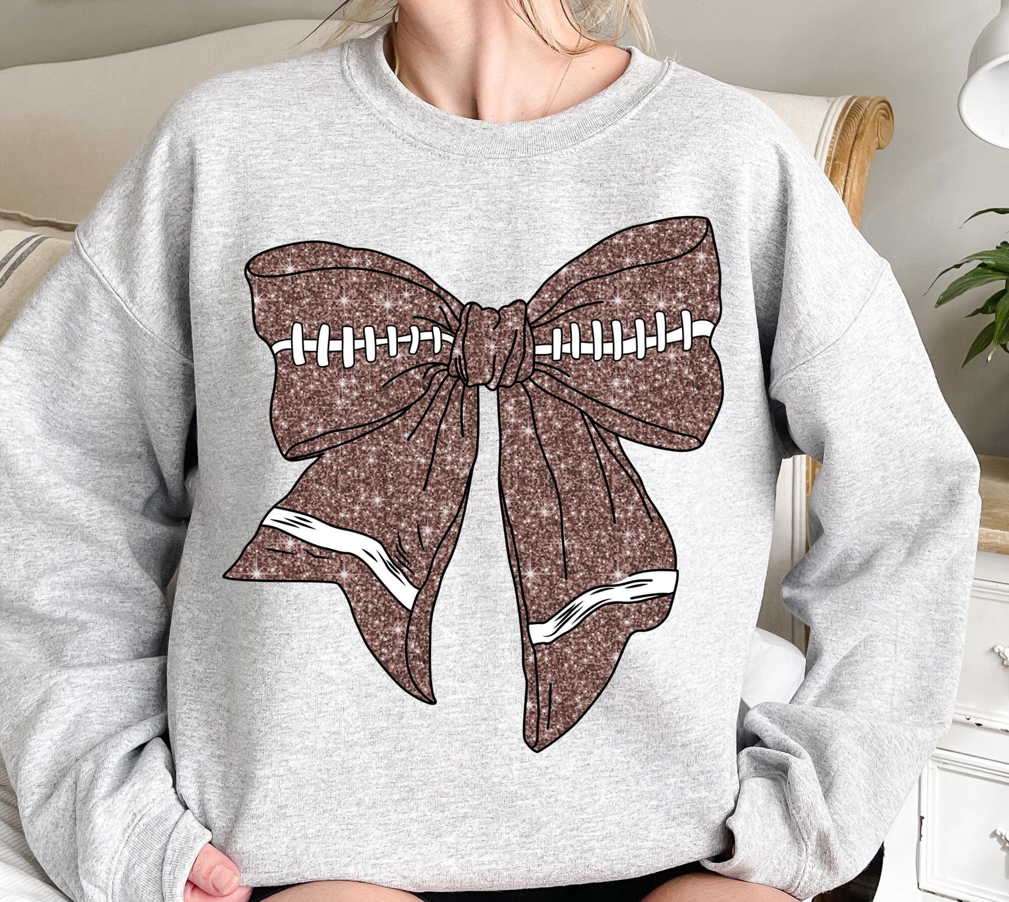 Coquette Sports shirt sport team Bow Shirt shinny Bow Football ...