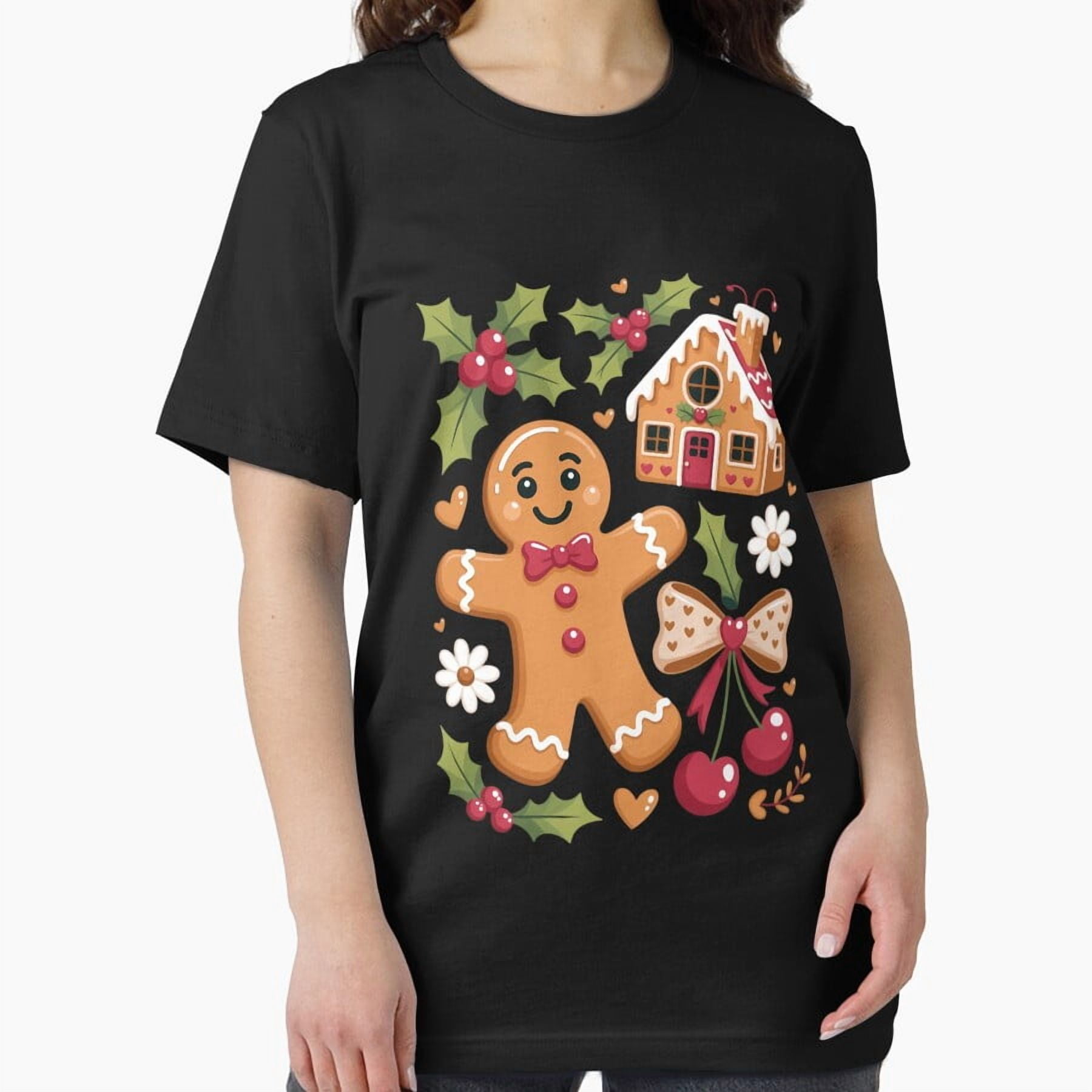 Coquette Style Gingerbread Man For The Whole Family Unisex T-Shirt, up ...