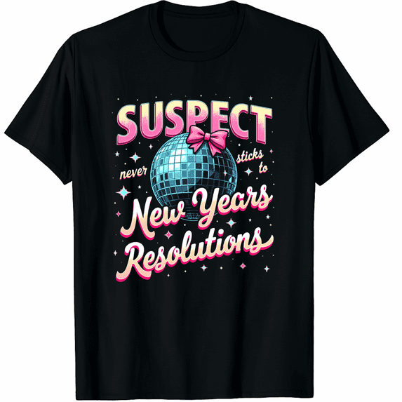 Coquette Suspect Never Sticks to Her New Year's Resolution Graphic Tee ...