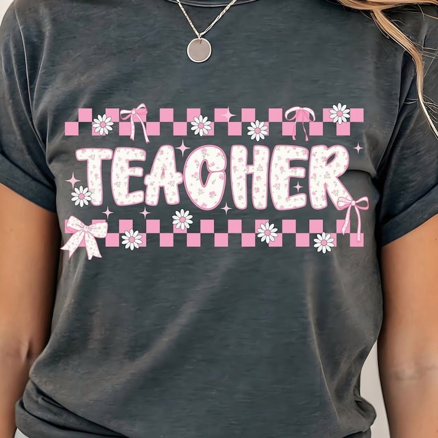 Coquette Teacher Png, Preppy Floral Teacher Sublimation Design, Cute ...