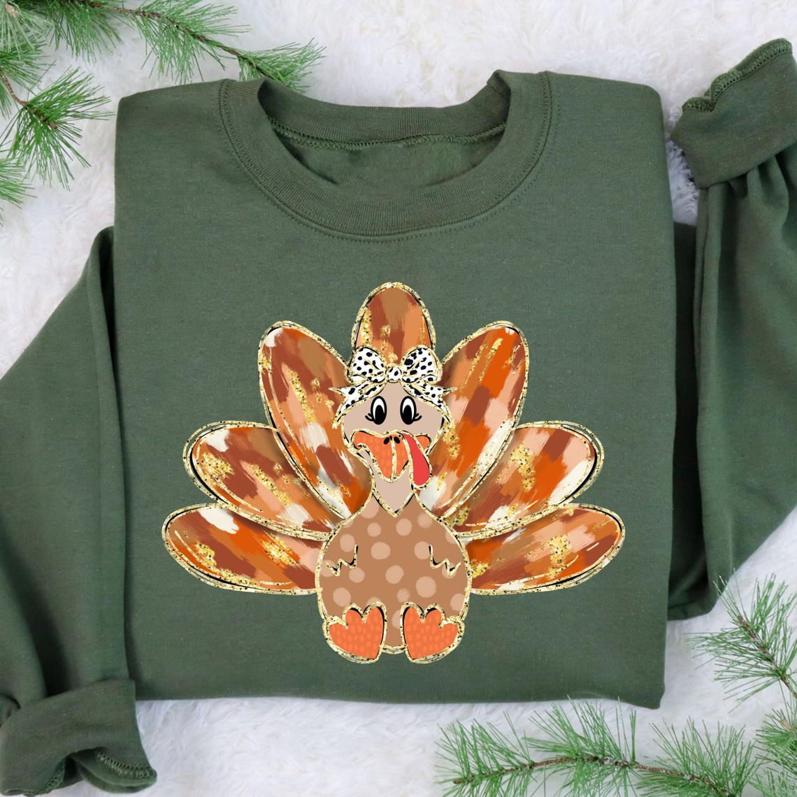 Coquette Thanksgiving Turkey Sweatshirt, Fall Bow Turkey Sweater ...